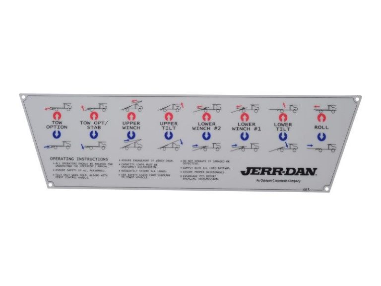 7330000465 - 8-Bank 3-Car Carrier Control Panel Decal (RH) - Tipton ...